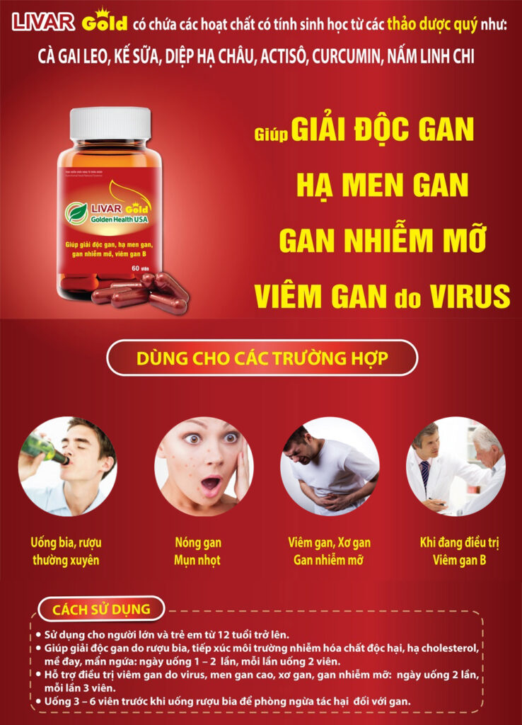 Liver Gold Golden Health - Viên uống giải độc gan (60 viên) - Epharmacy.vn